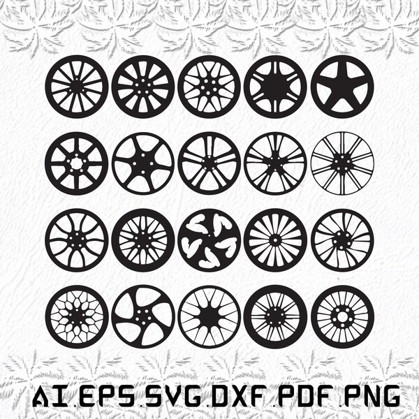 Racing Wheel Svg - Etsy