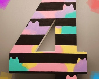 Paper Mache Number - Etsy