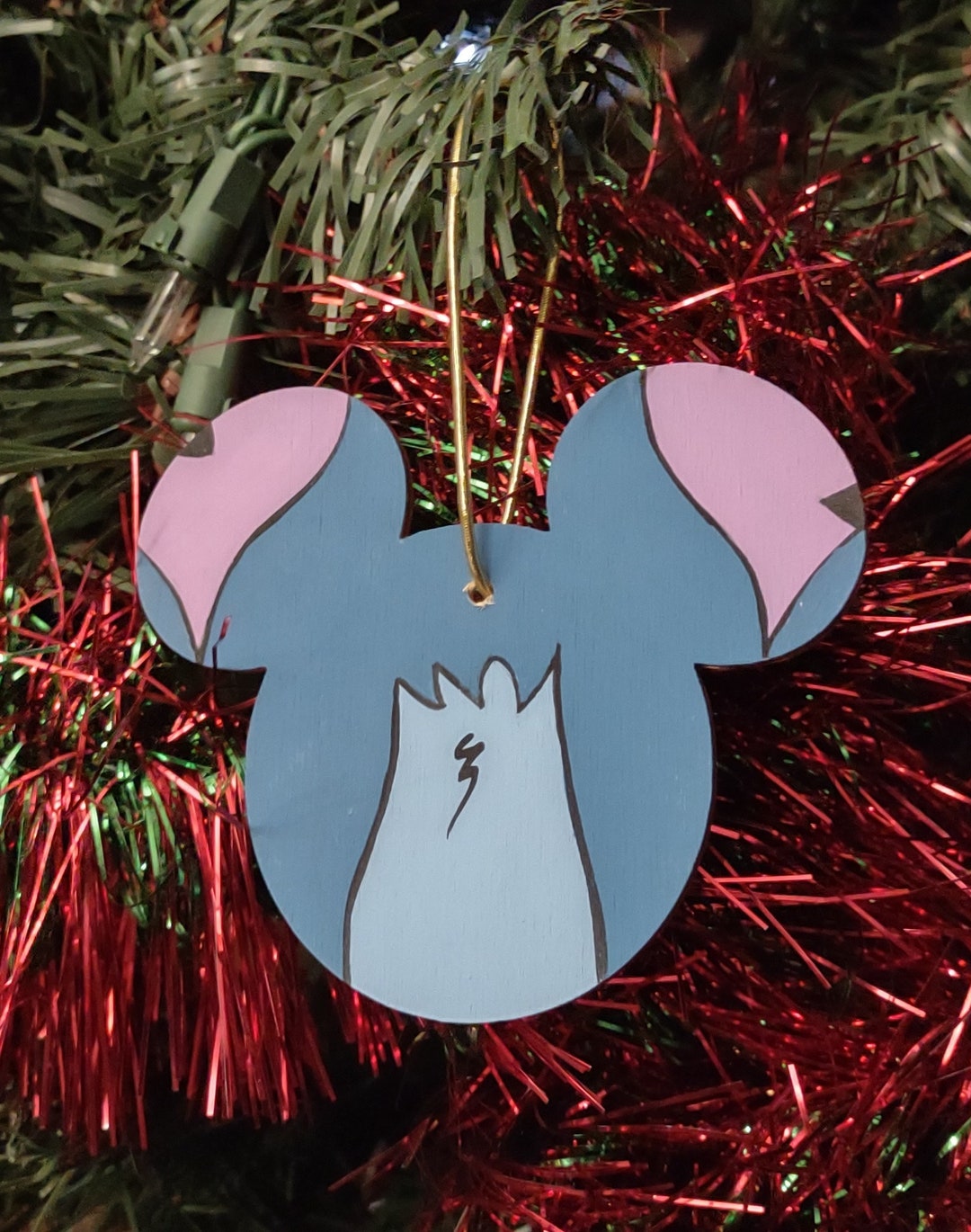 Stitch Inspired Disney Hand Painted Wooden Ornament - Etsy