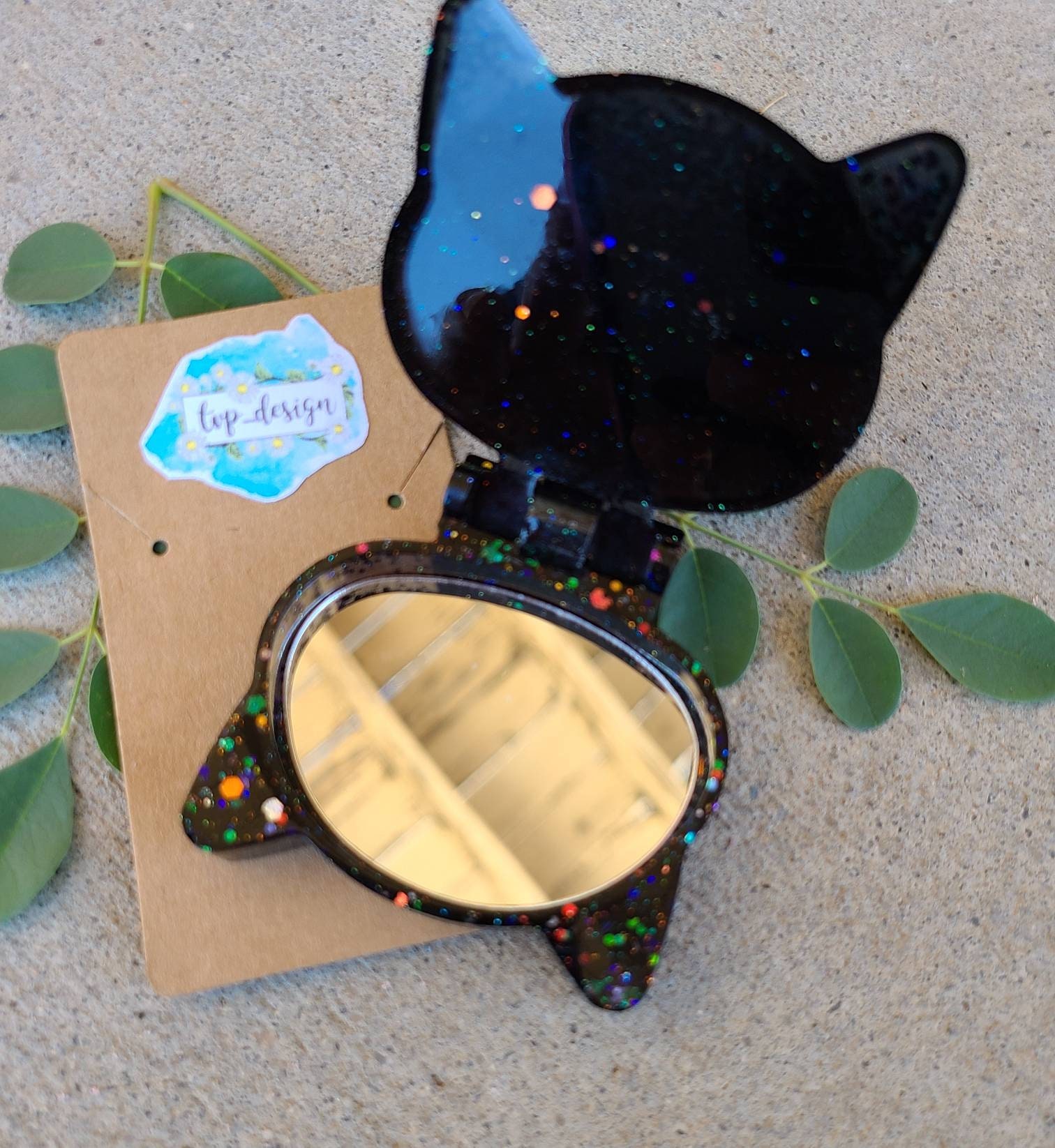 Glitter Compact Pocket Mirrors - Etsy