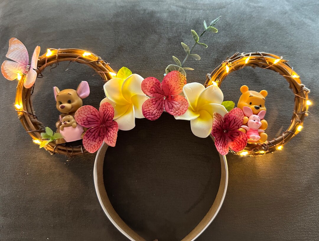 Winnie the Pooh Ears optional: Black, Beige or White Headbands - Etsy