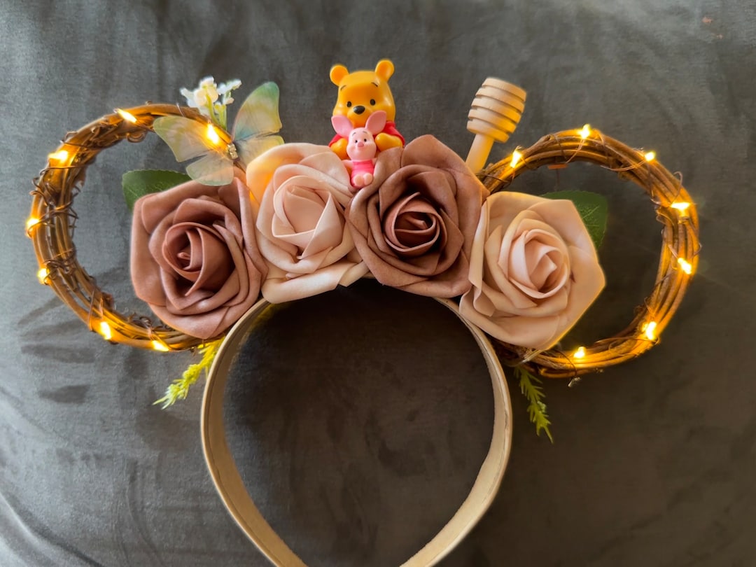 Winnie the Pooh Ears optional: Black, Beige or White Headbands - Etsy