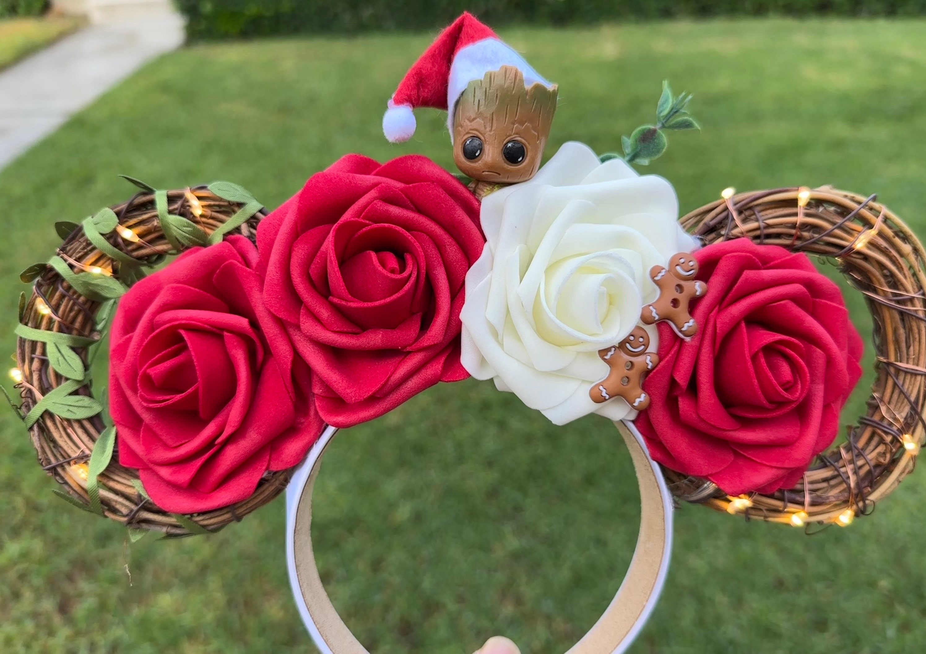 Christmas Ears optional: Black or White Headbands - Etsy