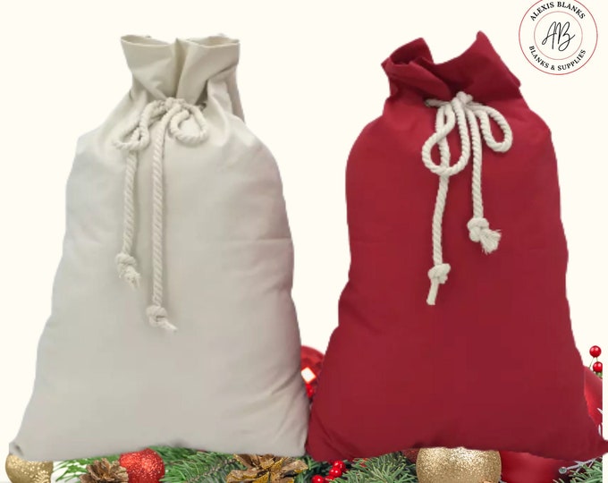 Blank Santa Sacks, Christmas Gift Bags, Eco Friendly Christmas Bags ...