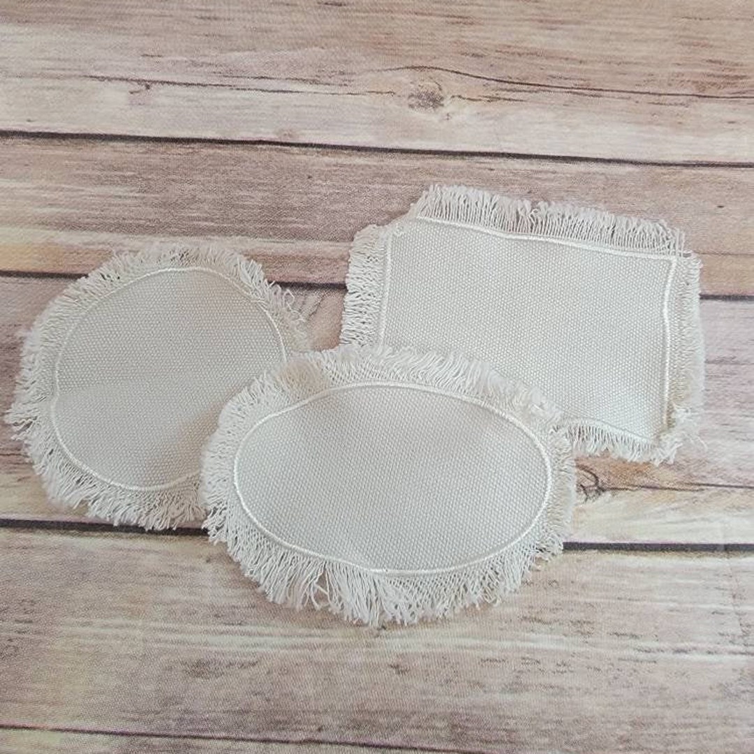 10pc Sublimation Hat Patch, Distressed Linen Hat Patches, Sublimation ...