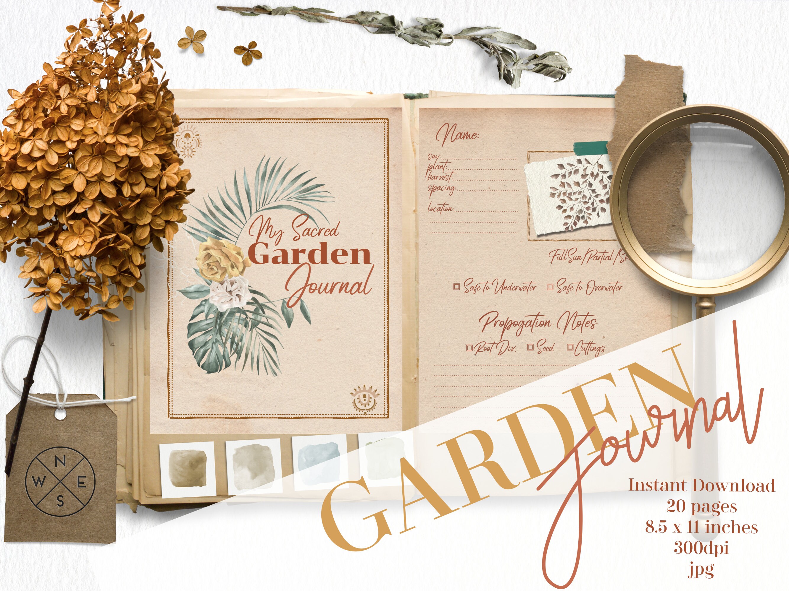 Printable Plant Planner Junk Journal Kit Looking for Junk - Etsy