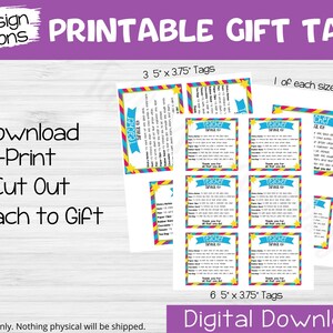 Teacher Survival Kit Printable Gift Tag, First Day of School Gift Tag ...