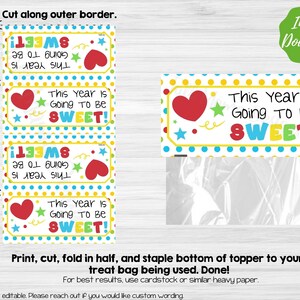 This Year is Going to Be Sweet Treat Bag Topper, Digital Treat Bag ...