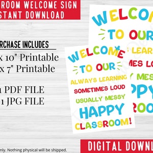 Welcome to Our Classroom Printable Sign, Classroom Sign, Welcome ...