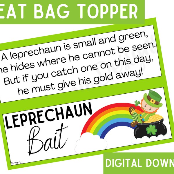 Leprechaun Bait Tag - Etsy