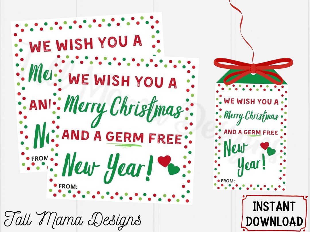 We Wish You A Merry Christmas Printable Gift Tag, Christmas Gift Tag ...