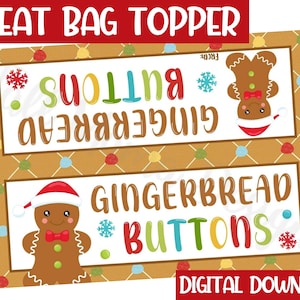Gingerbread Buttons Bag Topper - Etsy
