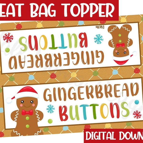 Gingerbread Buttons Bag Topper - Etsy