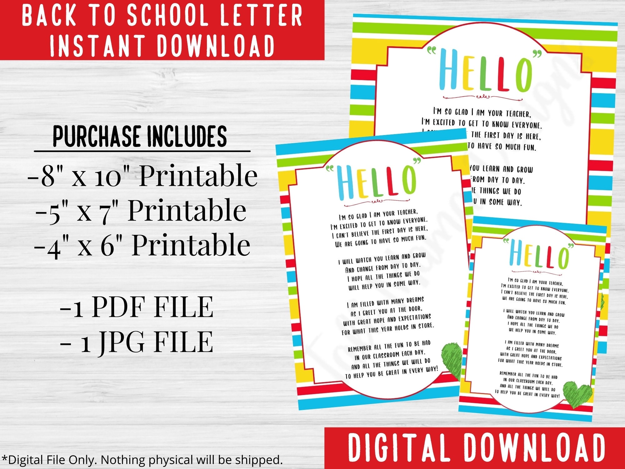 Teacher Back to School Letter Printable Letter to Students - Etsy