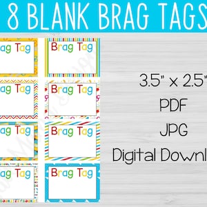 Brag Tag Printable, Reward Tags, Student Reward, Positive Behavior ...