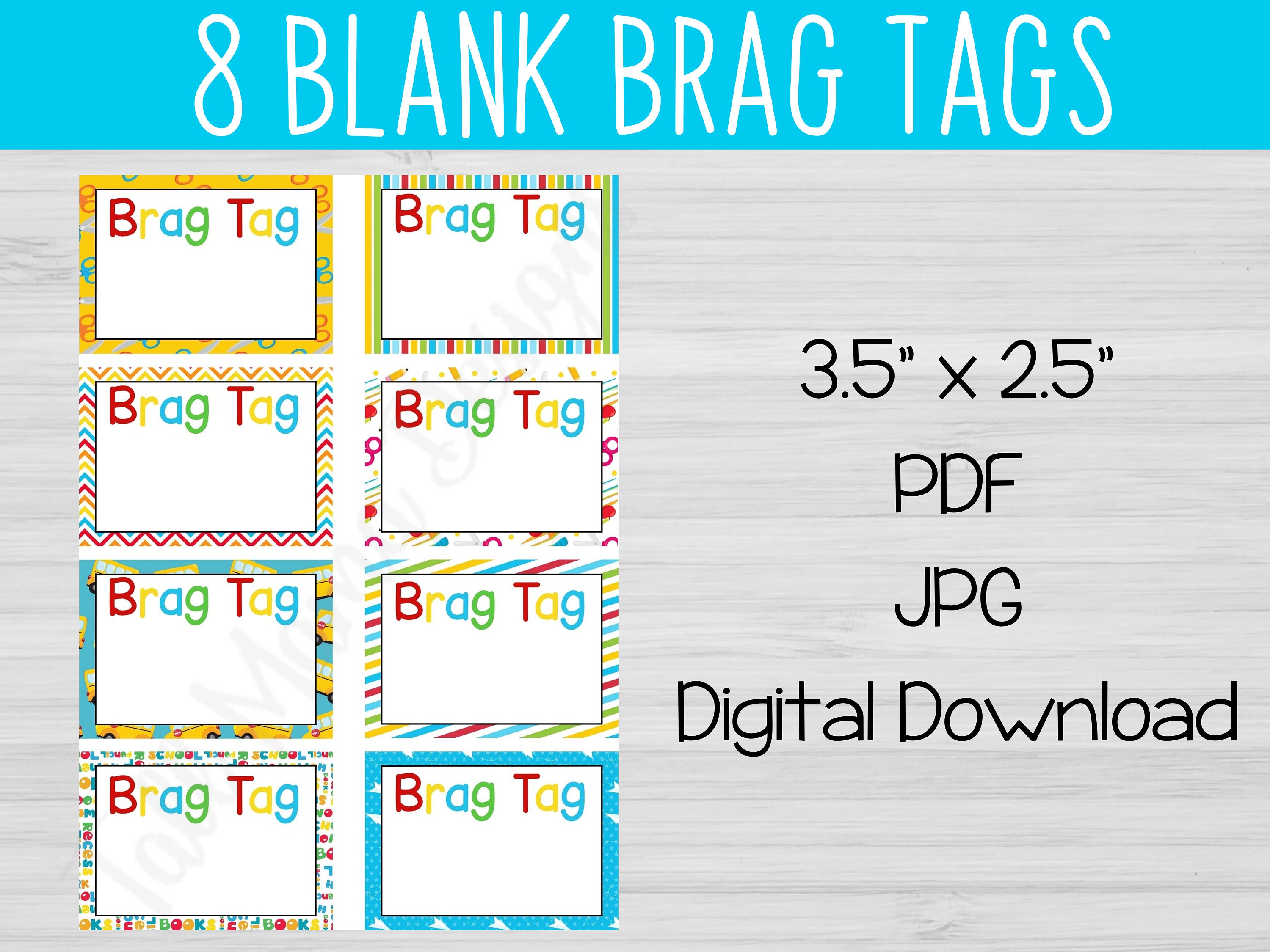 Brag Tag Printable, Reward Tags, Student Reward, Positive Behavior ...