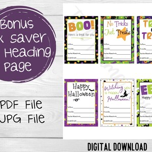 Bilingual Halloween Printable Candy Gram, Halloween Boo Gram, Halloween ...