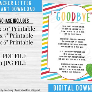 Teacher End of School Letter Printable, Letter to Students, Teacher ...