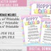 Hoppy Easter Bunny Letter Printable, Digital Easter Bunny Letter, Hoppy ...