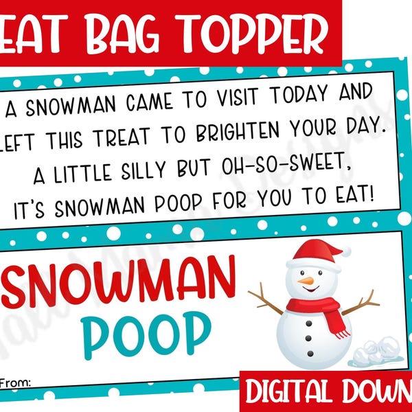 Snowman Poop Bag Topper - Etsy