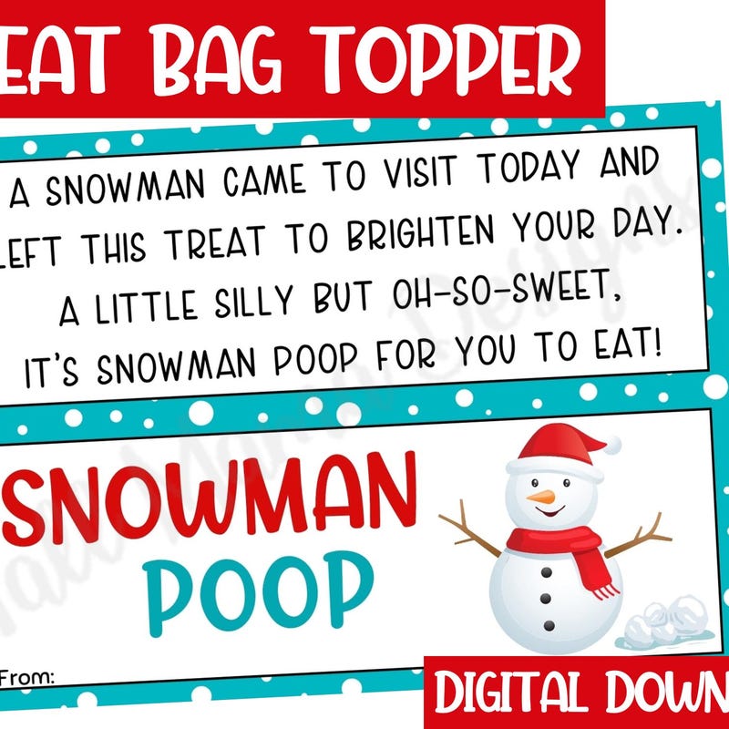 Snowman Poop Bag Topper - Etsy