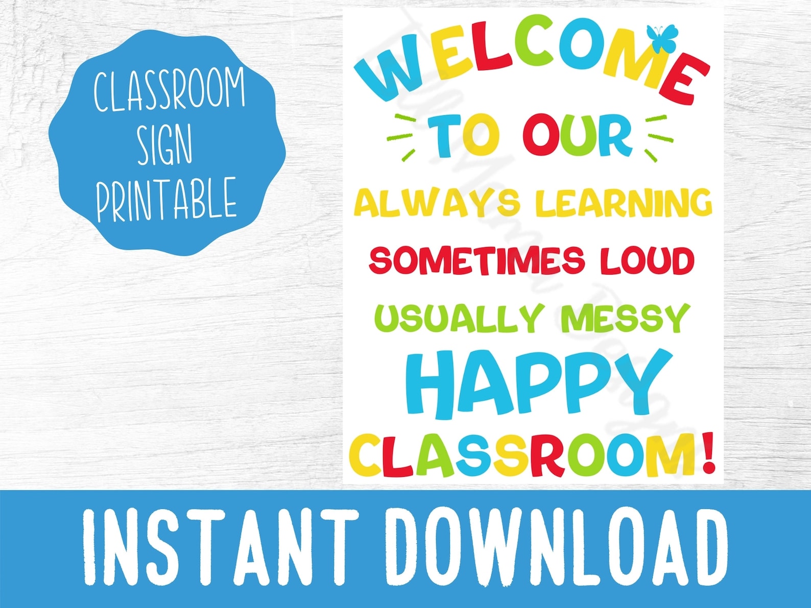 Welcome To Our Classroom Printable Sign Classroom Sign | Etsy