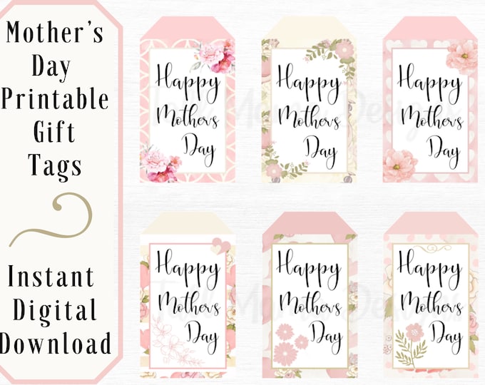 Cute Printable Mother's Day Gift Tag Bundle With Puns PDF Digital ...