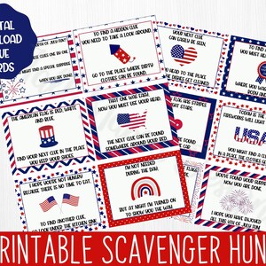 Fourth of July Scavenger Hunt, Printable 4th of July Scavenger Hunt ...