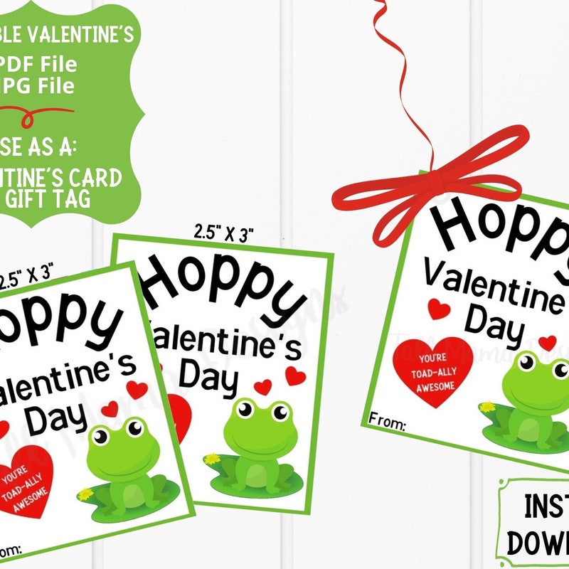 Frog Valentines - Etsy