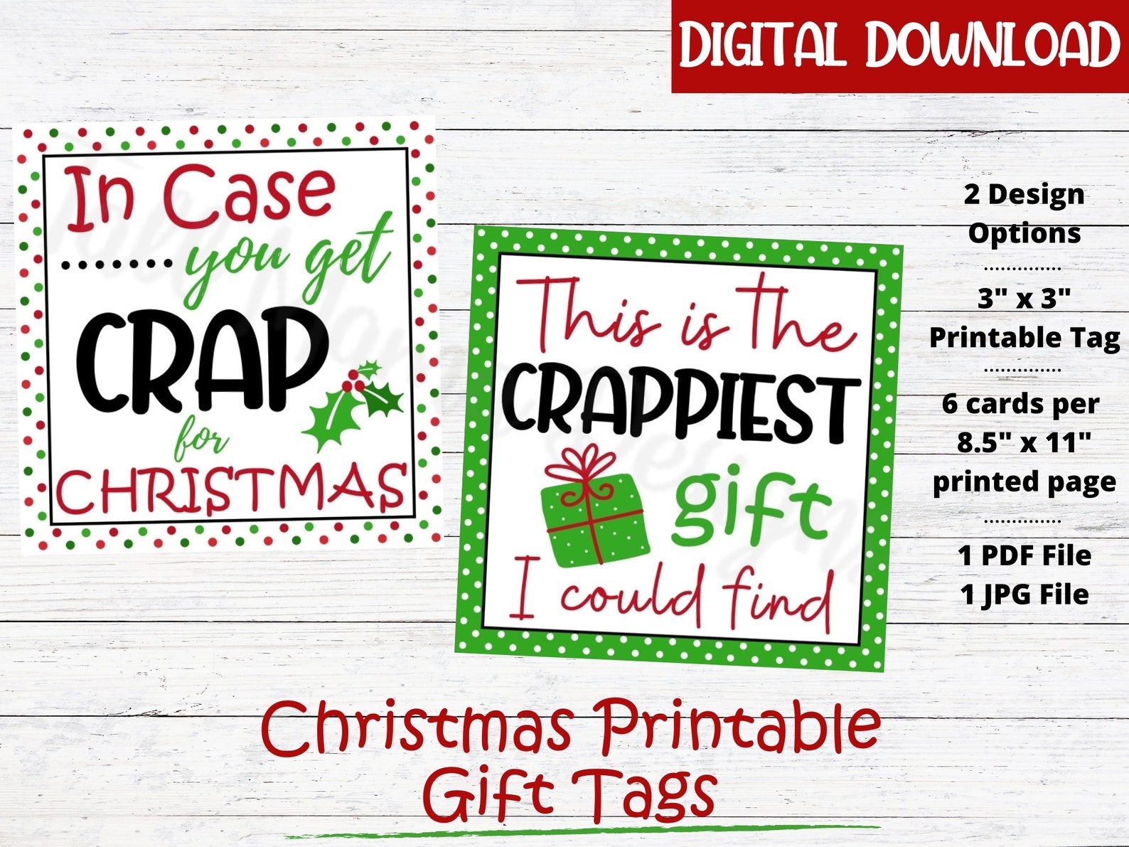 Gag Gift Tags, Instant Download, Funny Gift Tags, Toilet Paper Gift ...