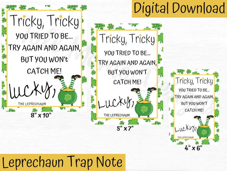 Leprechaun Letter Printable, Leprechaun Trap Letter, Lucky Leprechaun ...