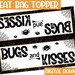 Bugs and Kisses Treat Bag Topper, Halloween Treat Bag Topper, Printable ...
