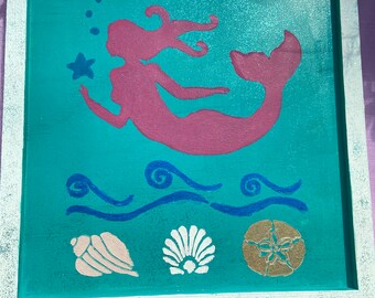 Mermaid Room Decor Mermaid Sign A Mermaid Lives Here Sign - Etsy