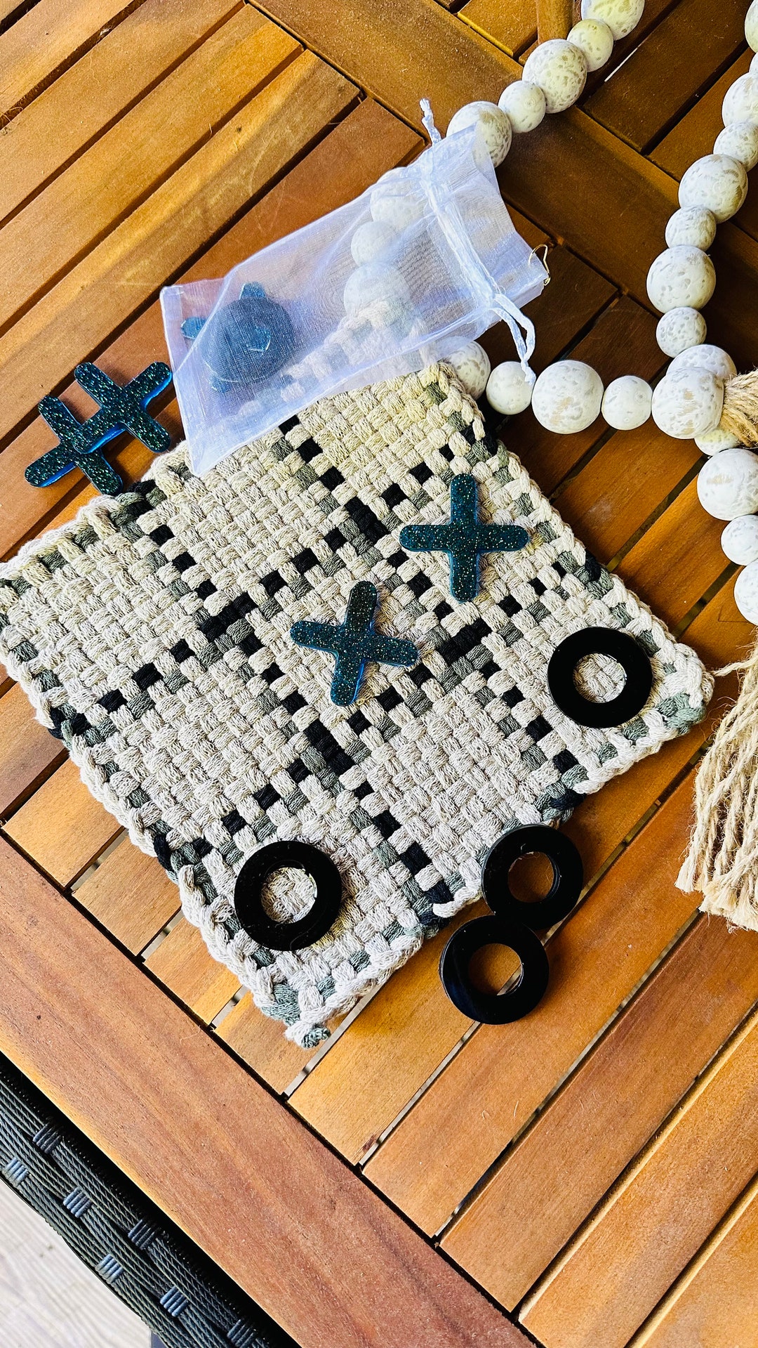 Tic Tac Toe-fun and Functional: 100% Cotton Potholder With Tic Tac Toe ...