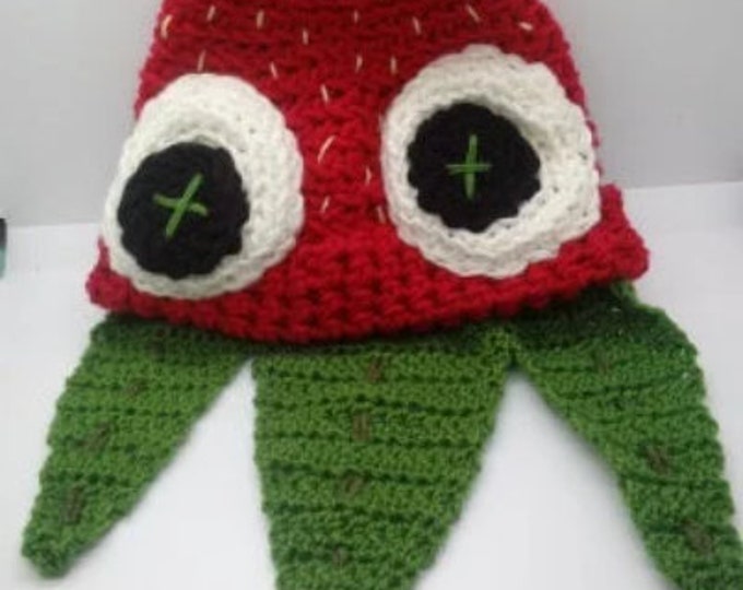 Strabby Beanie Bugsnax Strawberry Beanie, Cute Adorable Big Eyes - Etsy