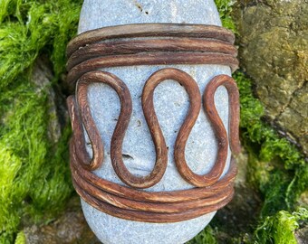 Tooth Stone - M, Zen Rock Wrap, Meditation Stone, Kelp Fiber Wrapped ...