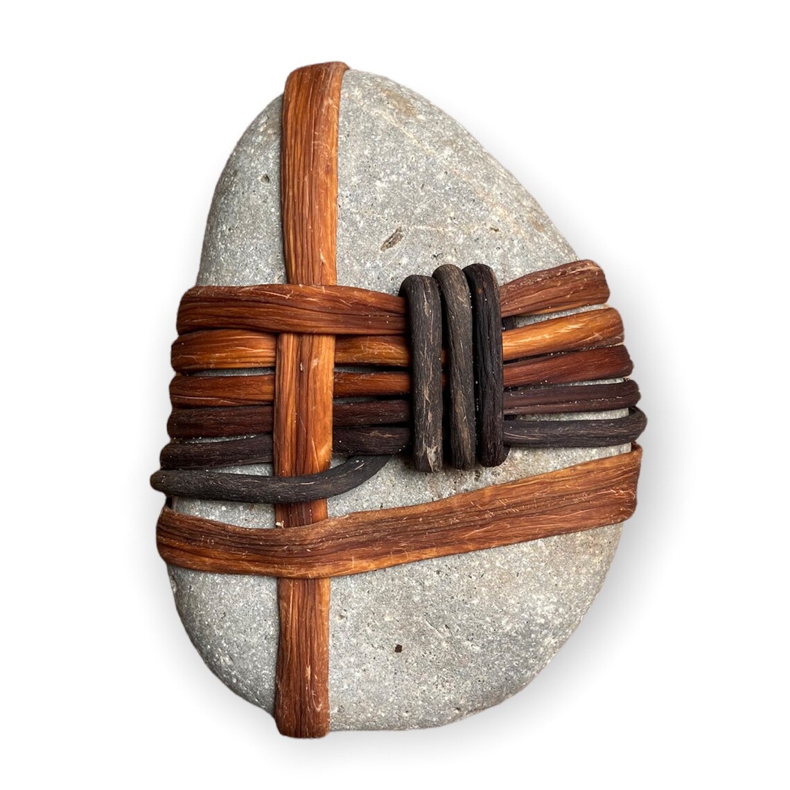 Time Illusion Stone XXL, Zen Rock Wrap, Meditation Stone, Kelp Fiber ...