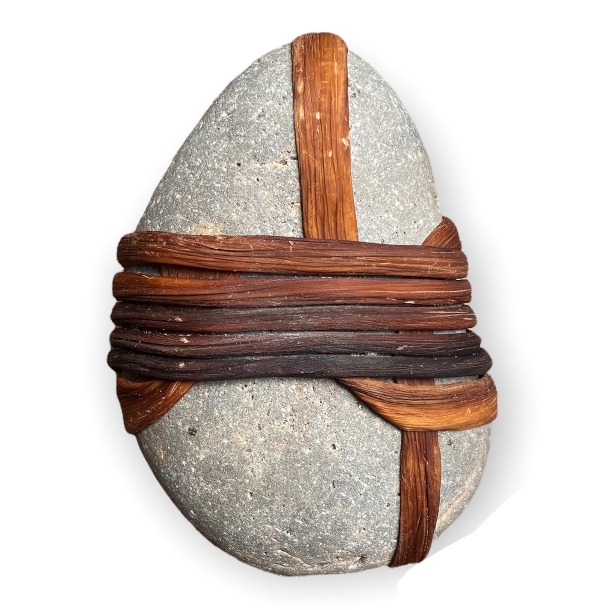Time Illusion Stone - XXL, Zen Rock Wrap, Meditation Stone, Kelp Fiber ...