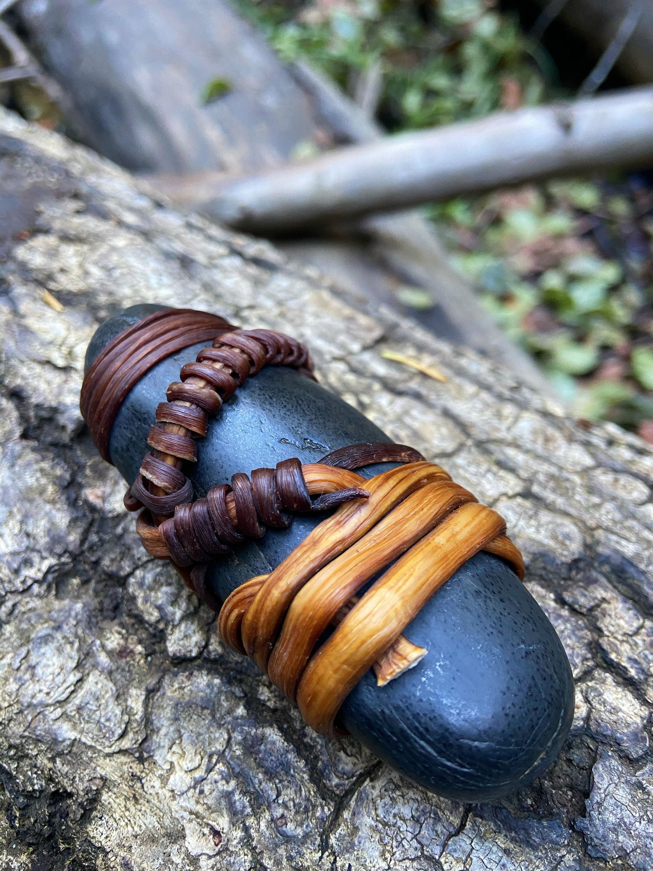 Chrysalis Stone - M, Zen Rock Wrap, Meditation Stone, Kelp Fiber ...