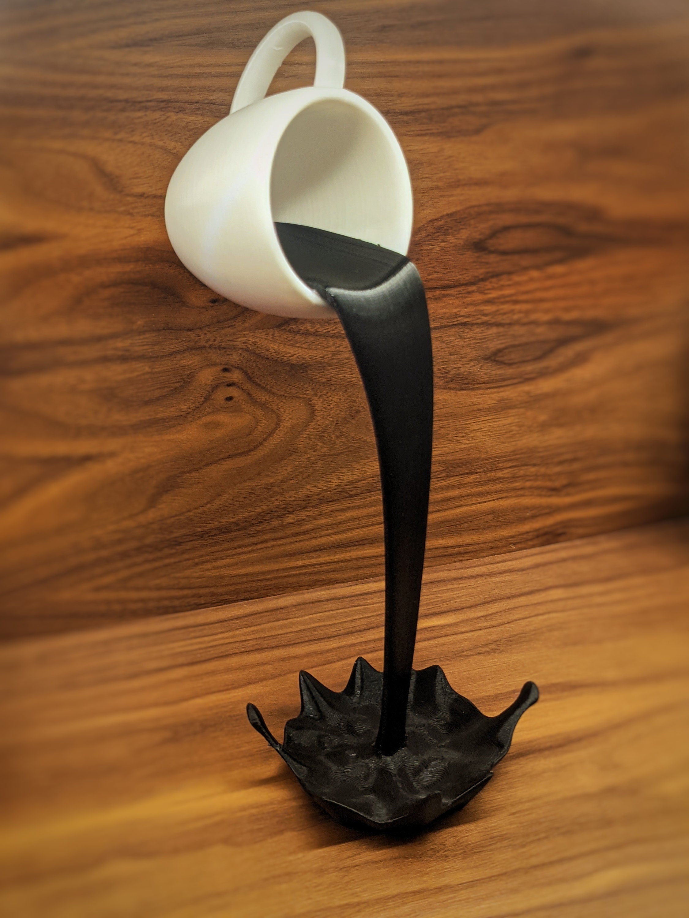 Floating Coffee Mug Spilling Cup Illusion Home Decor Art - Etsy