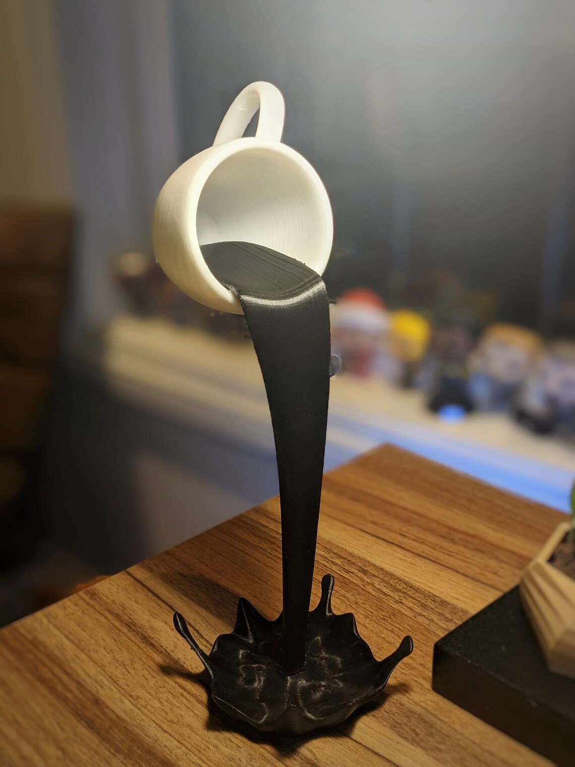 Floating Coffee Mug Spilling Cup Illusion Home Decor Art - Etsy