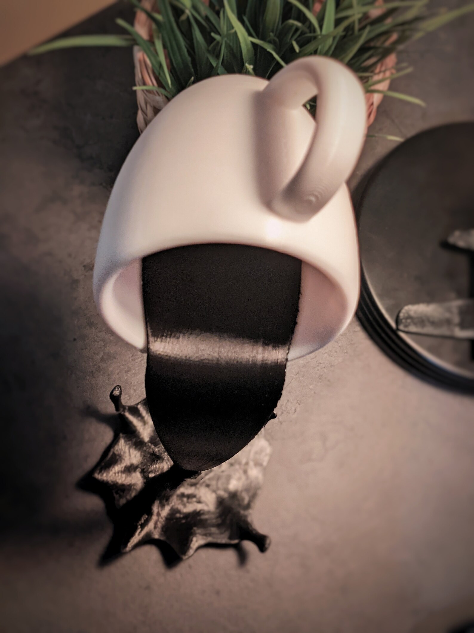 Floating Coffee Mug Spilling Cup Illusion Home Decor Art - Etsy