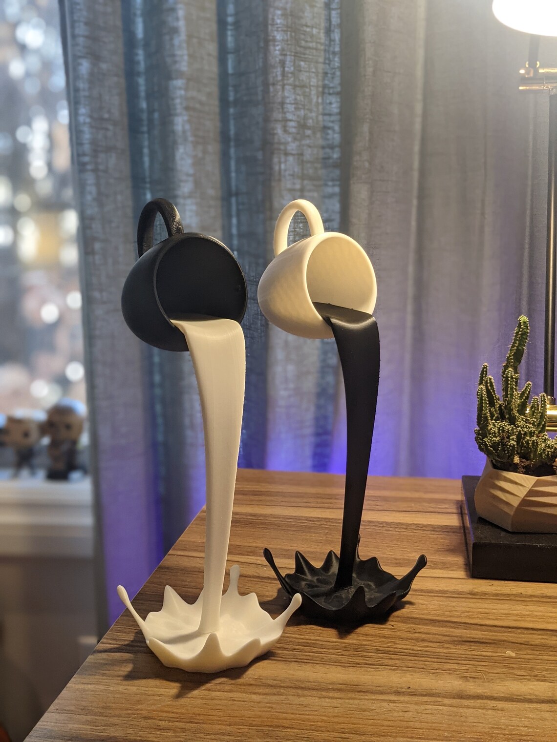 Floating Coffee Mug Spilling Cup Illusion Home Decor Art - Etsy