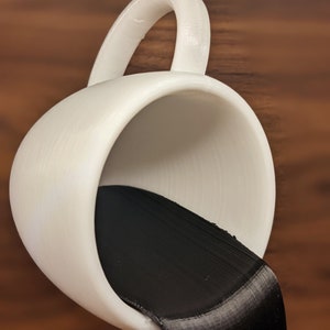 Floating Coffee Mug Spilling Cup Illusion Home Decor Art Sculpture Tea ...