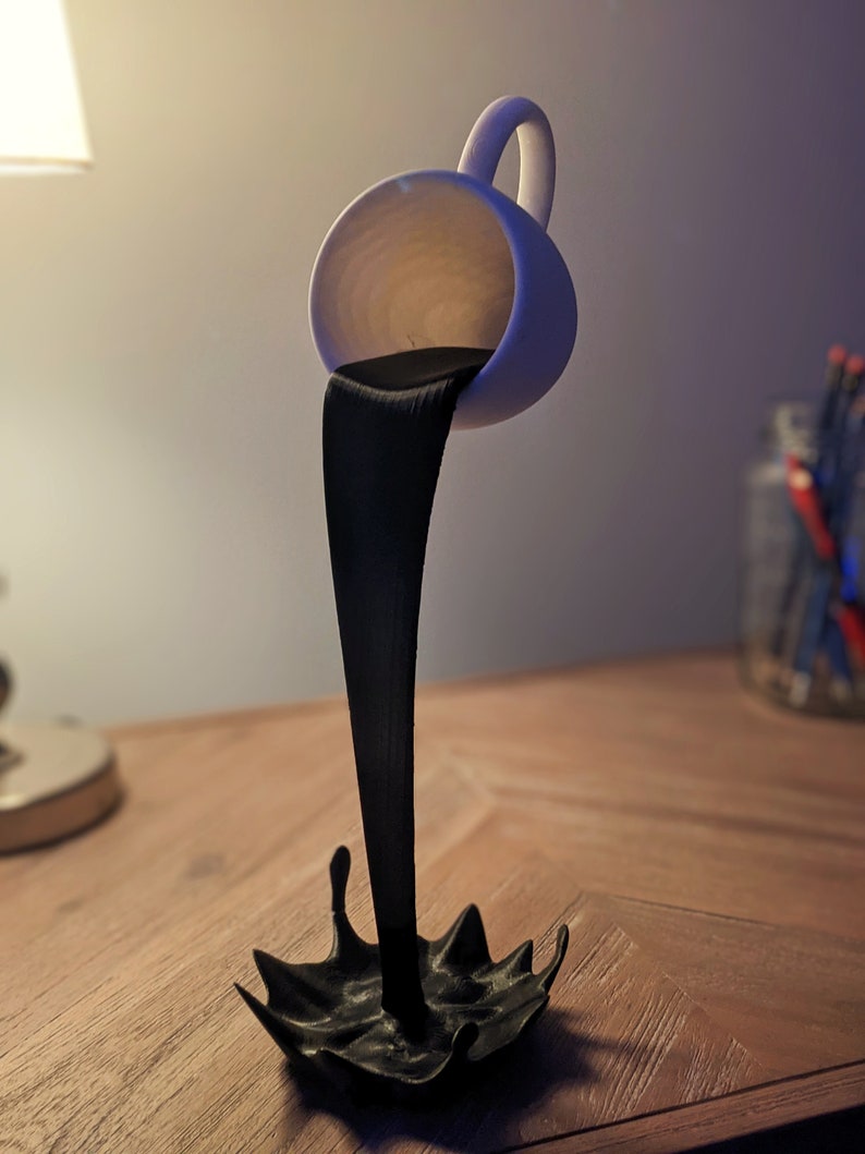 Floating Coffee Mug Spilling Cup Illusion Home Decor Art - Etsy