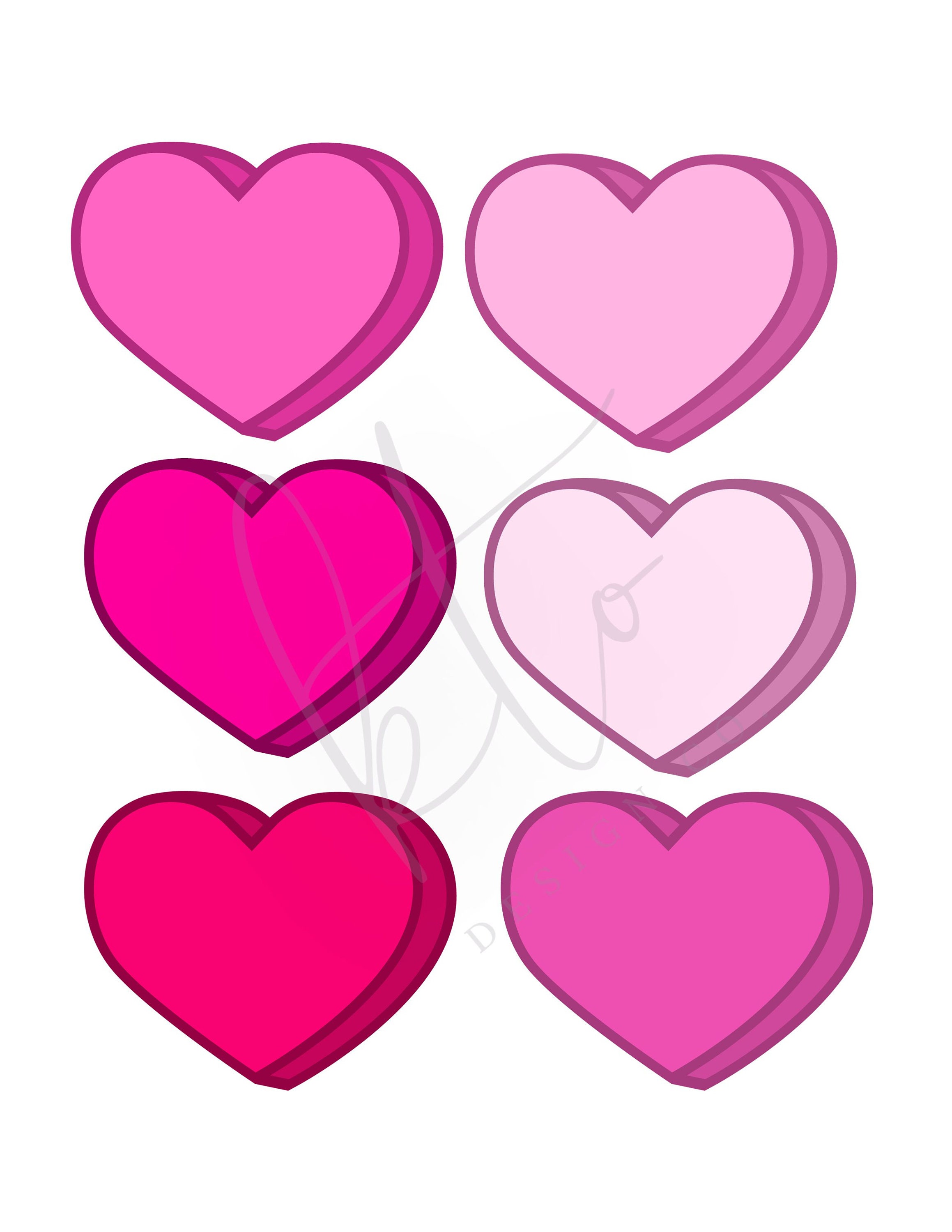 Pink Conversation Hearts - Add Your Own Text - Etsy