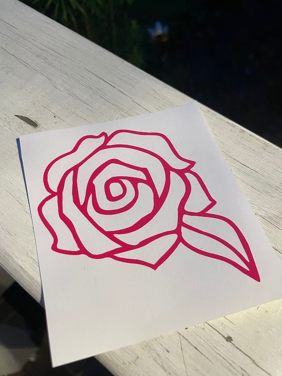 Rose Vinyl Decals | Etsy
