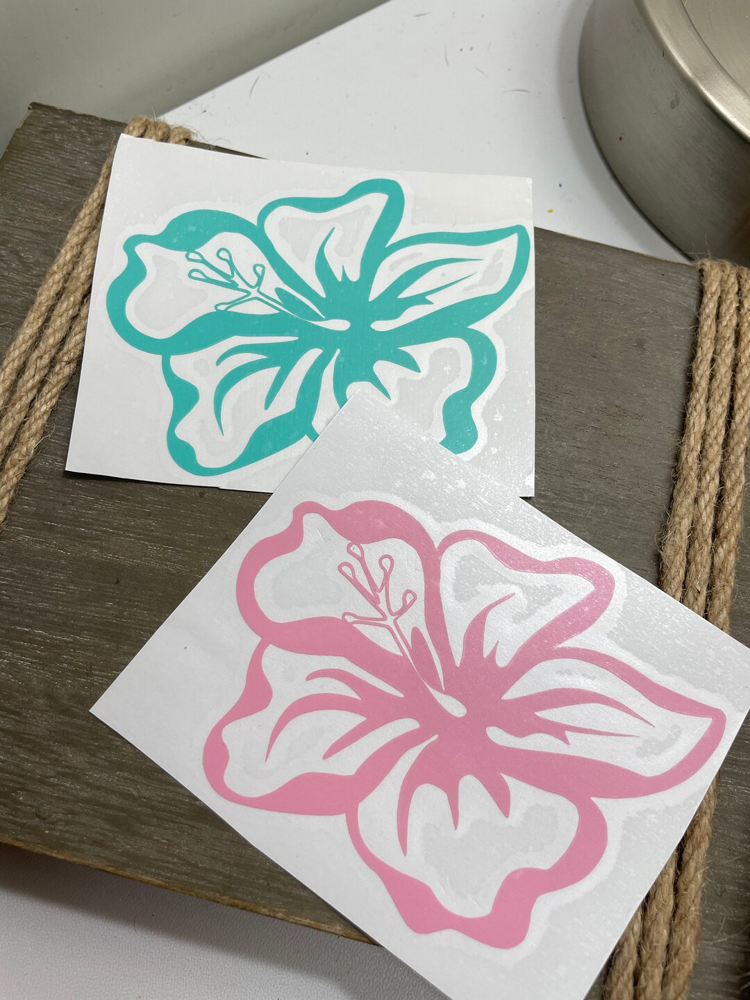Hibiscus Flower Vinyl Decals! - Etsy