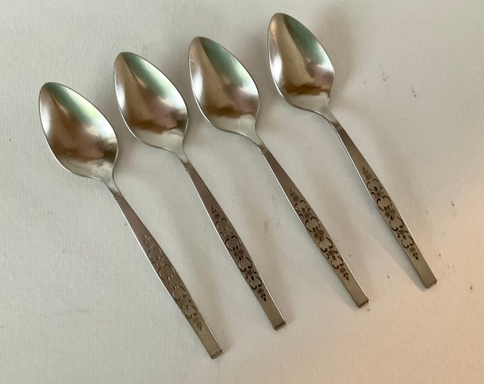 4 Rogers Premier Oneida SPANADA STAINLESS Teaspoons 6 1/8 Mcm USA - Etsy
