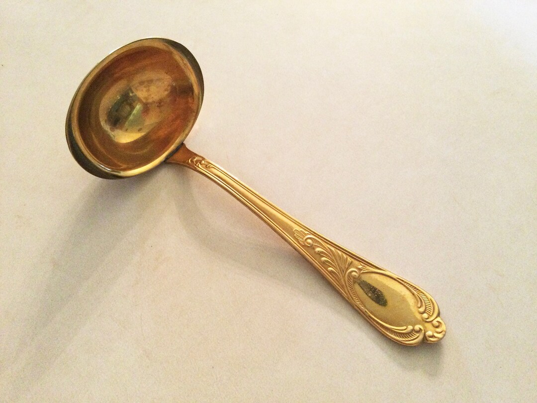 SBS Solingen Goldware Flatware Gravy Ladle Wein Pattern - Etsy